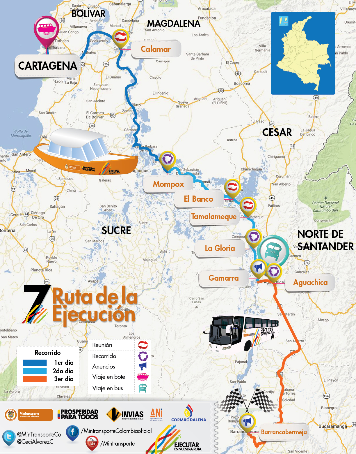 Ruta de la Ejecución se traslada al río Magdalena | Portal ANI Ruta de la Ejecución se traslada al río Magdalena | Portal ANI